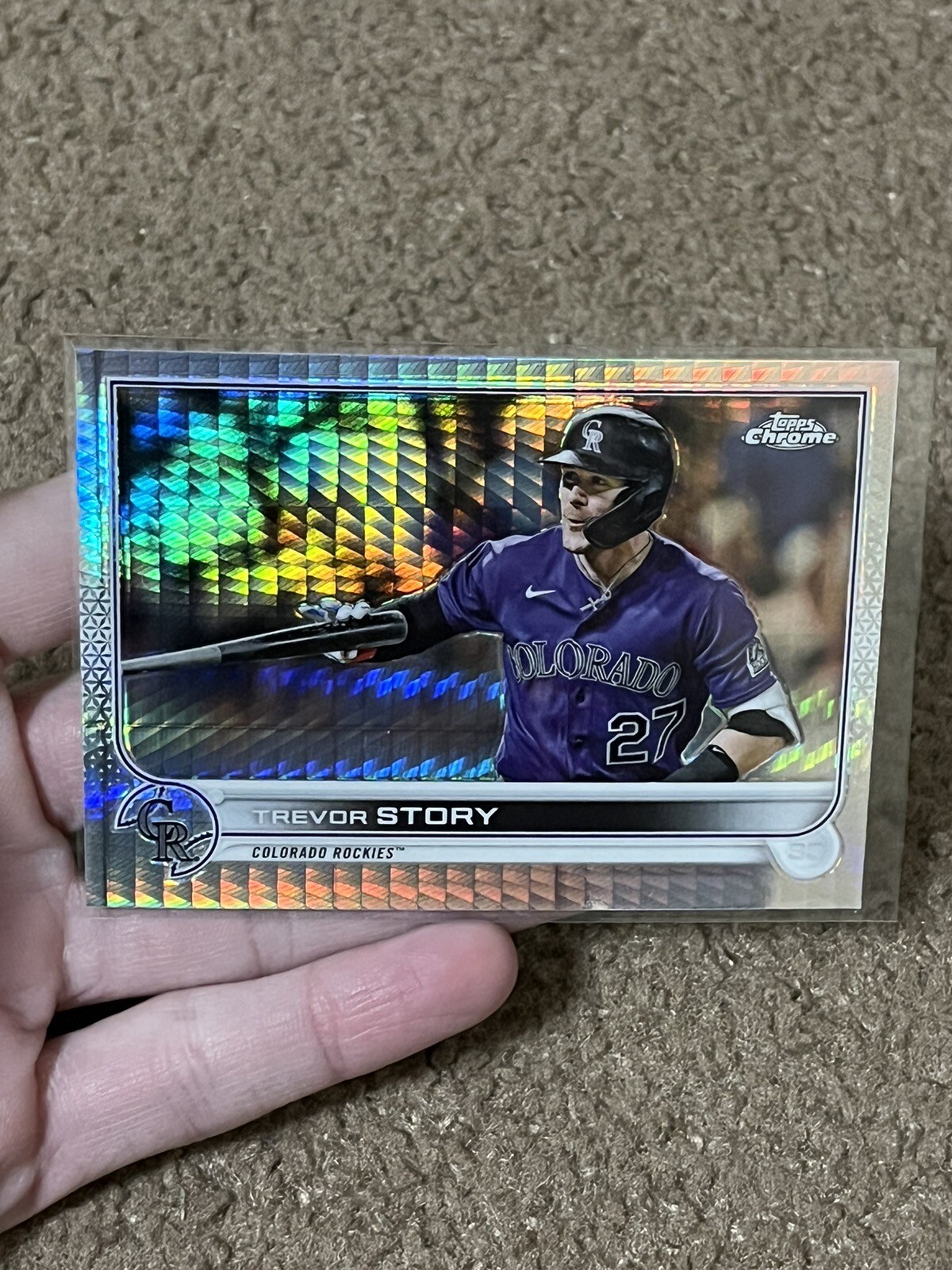 2022 Topps Chrome Base Prism Refractor #27 Trevor Story - Colorado ...