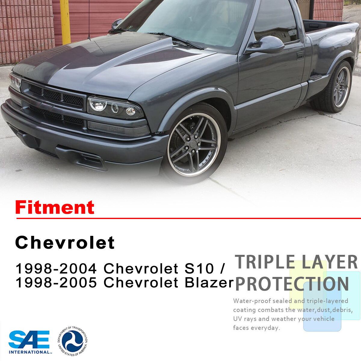 1998-2004 Chevy S10 Blazer Halo Projector Headlights Front Lamps Black ...