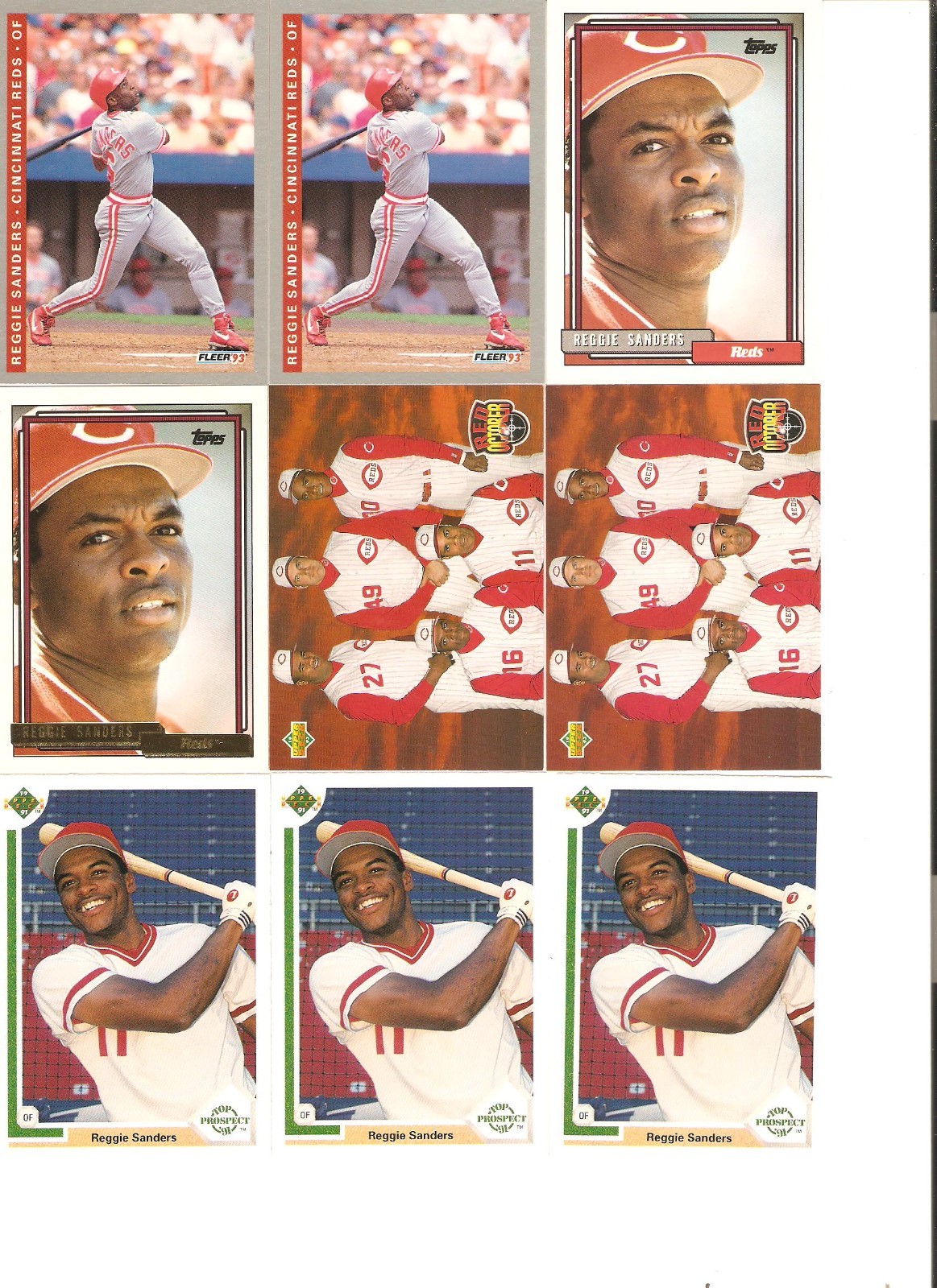 18 CARD REGGIE SANDERS BASEBALL CARD LOT 101 | eBay