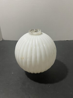 Antique Original White Milk Glass Lightning Rod Ball - 4 3/4 | eBay