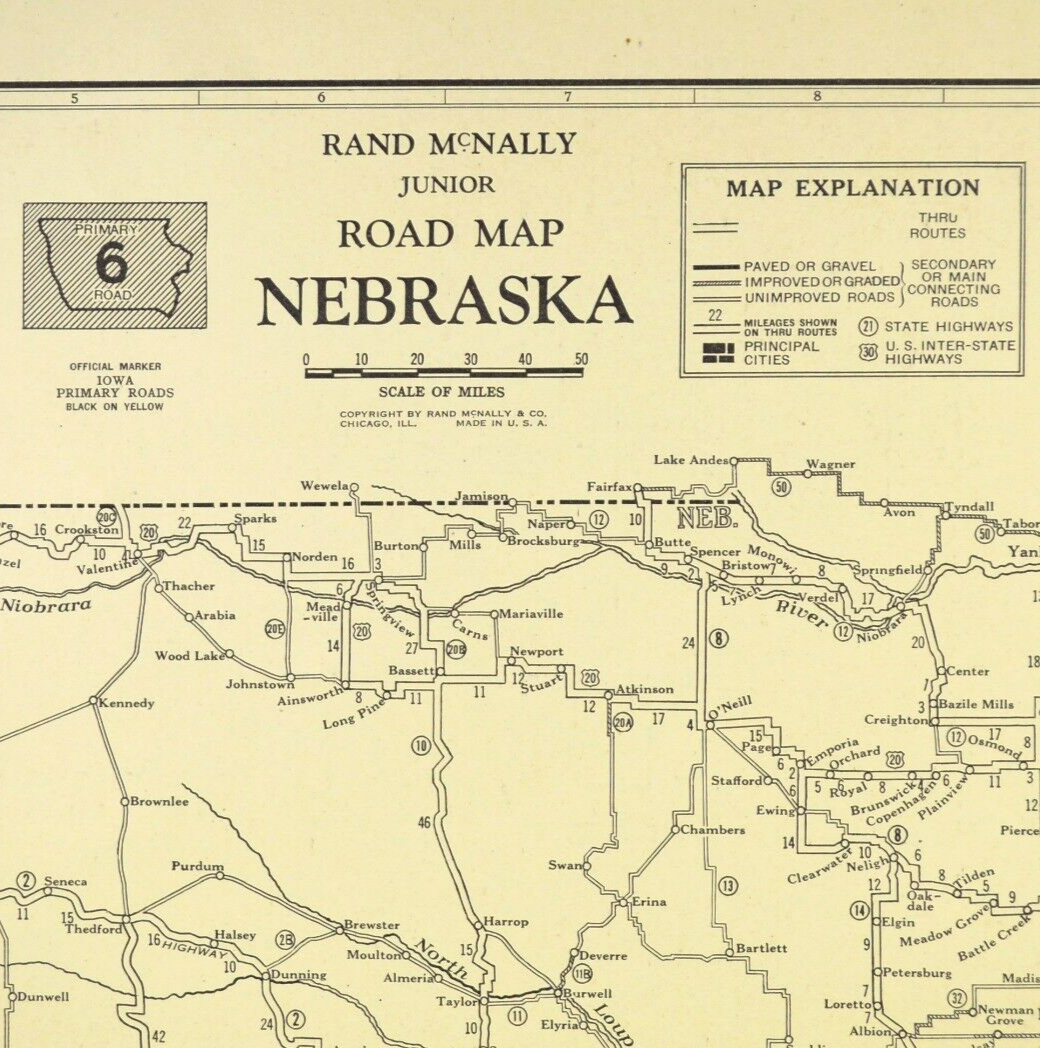 Mapa De Nebraska Con Carreteras