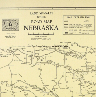 Official Highway Map Of Nebraska Nebraska Map" Bilder: Stock Fotos