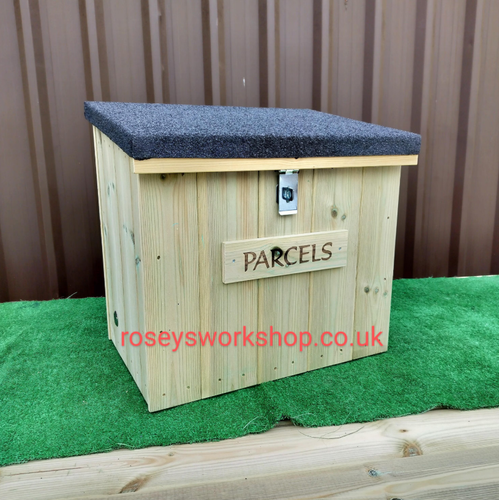 Doorstep Wood Parcel Box. Porch Parcel Storage Box. Handmade Wooden ...