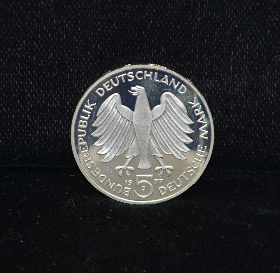 1977-J German 5 Mark .625 Silver KM 145 #EB13083 | eBay