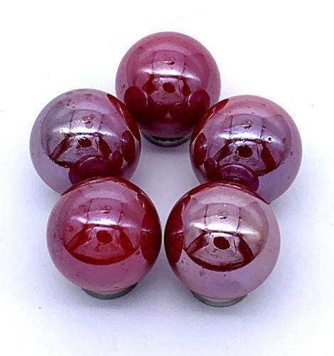 NEW 2022! 16mm Pearly Glossy Red Player Marbles Pk 5 House of Marbles ...