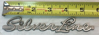 SHASTA SILVER LINE TRAILER EMBLEM NAMEPLATE RV AIRSTREAMS BADGE METAL ...