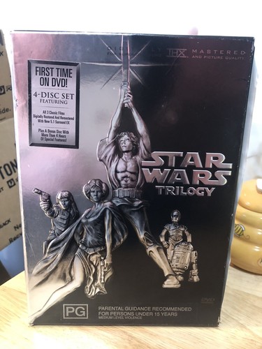 Star Wars Trilogy - IV, V, VI & Bonus Materials (DVD, 2004, 4-Disc Set ...