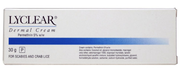 Lyclear Permethrin Dermal Cream for Scabies and Crab Lice - 30g for ...