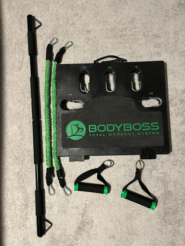 Body Boss Total Workout Gym System Board, Bands, Bar, Handles Ships ...
