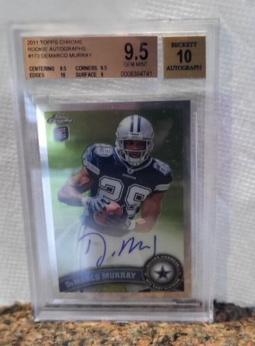 2011 DeMarco Murray Topps Chrome Autographs Rookie/RC #173 On Card Auto ...