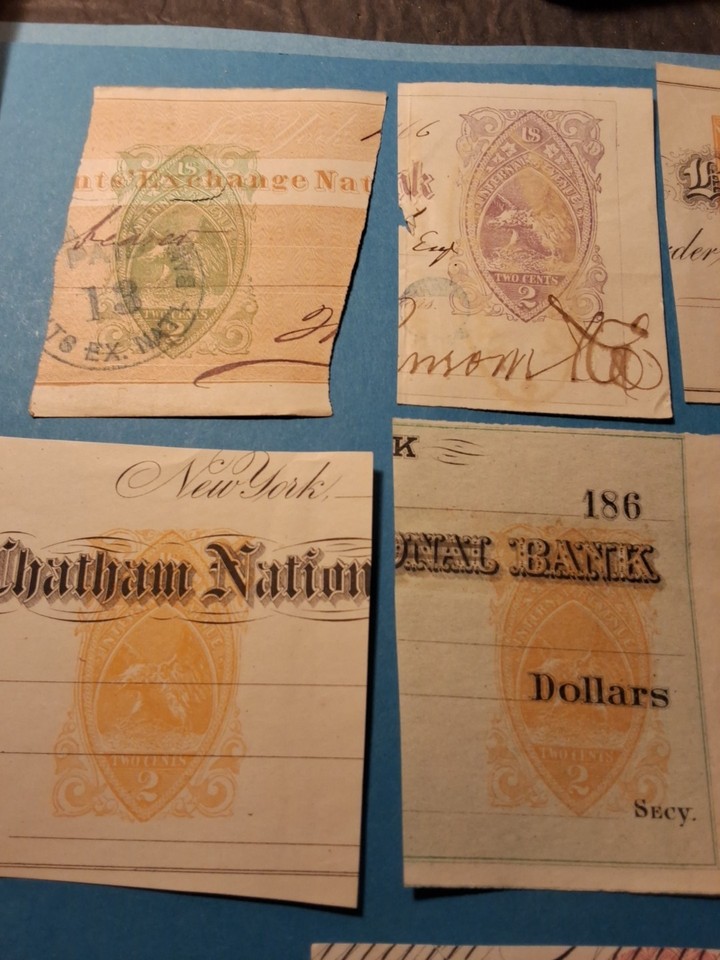 U.S. B.O.B. 9 MISC. RNB + RN #S REVENUE STAMPED PAPER ISSUES | eBay UK