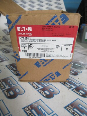 EATON CPS152R, 20 Amp, 125/250 Volt, 2P 3W, Ark Tite Receptacle-PS240 ...