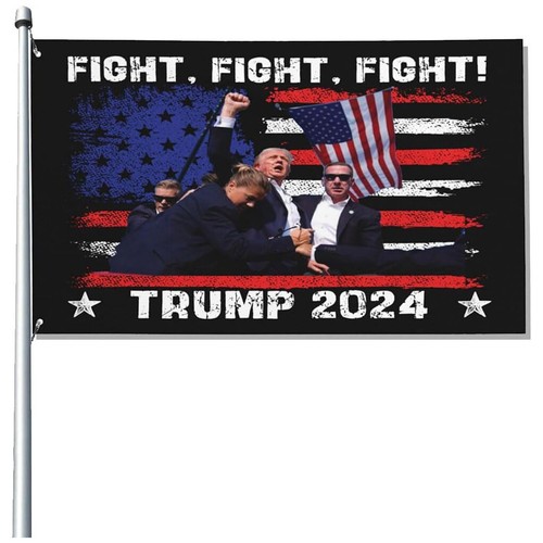 3x5Ft Donald Trump Shot Pennsylvania 14th July Rally Shot Legend USA ...
