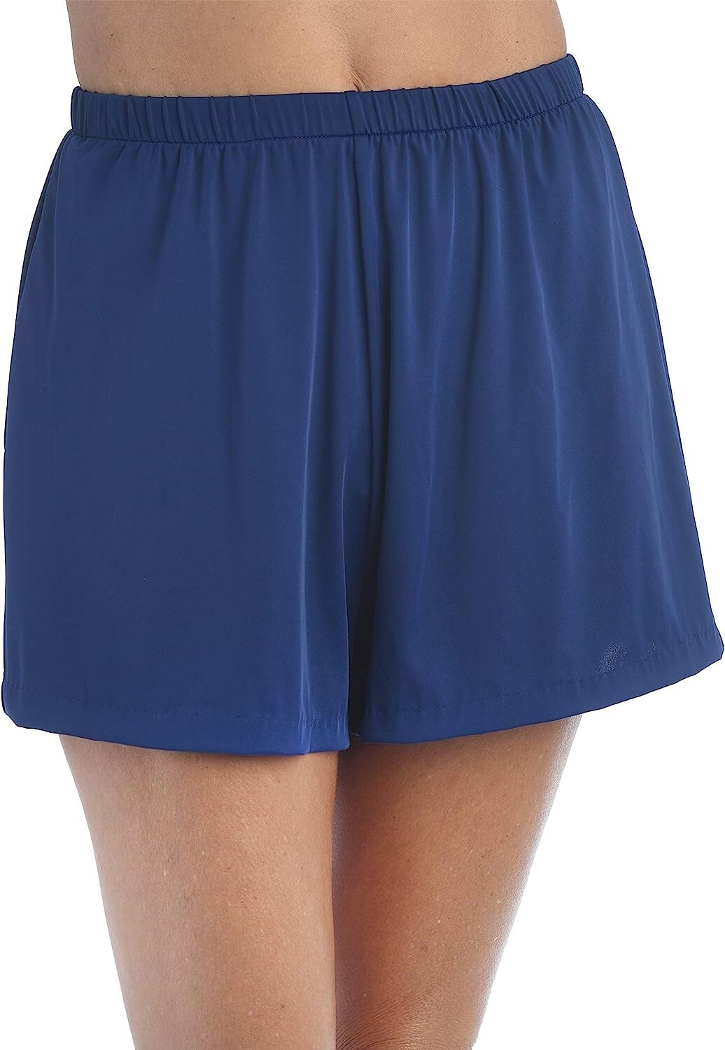 Maxine Of Hollywood Womens Plus-Size 2'' Loose Fit Mid Rise Swim Short ...