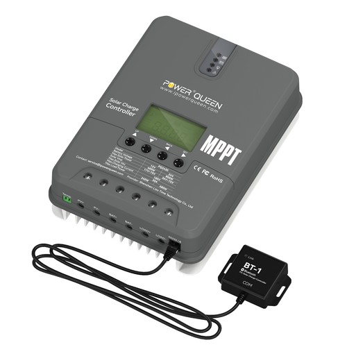 Power Queen 30A Smart Solar Charge MPPT Controller Regulator Bluetooth ...