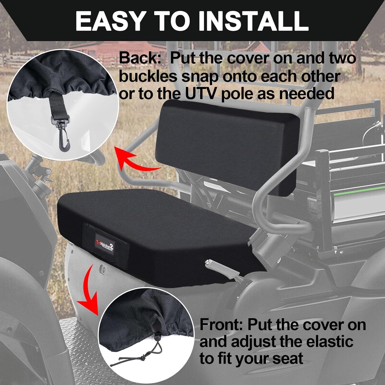 Waterproof UTV Bucket Seat Covers for Kawasaki Mule 600/610 UTV Mule ...