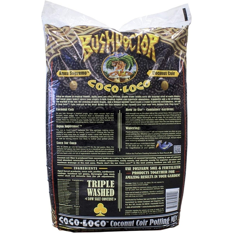 FoxFarm BushDoctor Coco Loco Potting Mix for Thriving Plants, 2cu ft ...