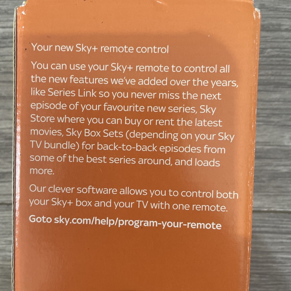 Sky Remote Control with Batteries and Manual for Sky+ - New & Unused ...