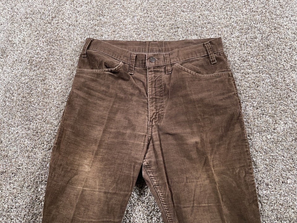 70s Levi's 646 Flare Corduroy Pants Men's 32 x 29 Brown Bell Bottom ...