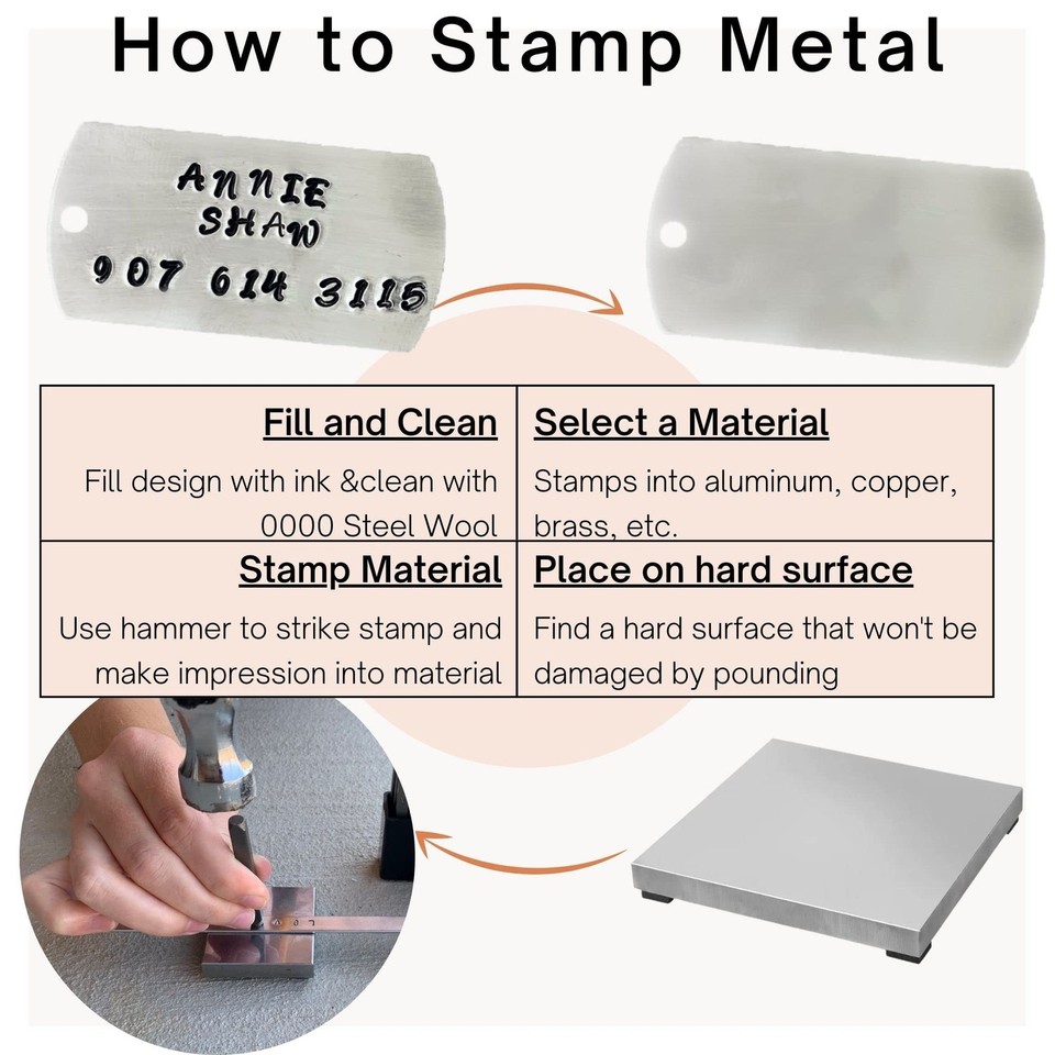 Metal Stamps for Jewelry Stamping Kit, Metal Stamping Kit, VIN Number ...