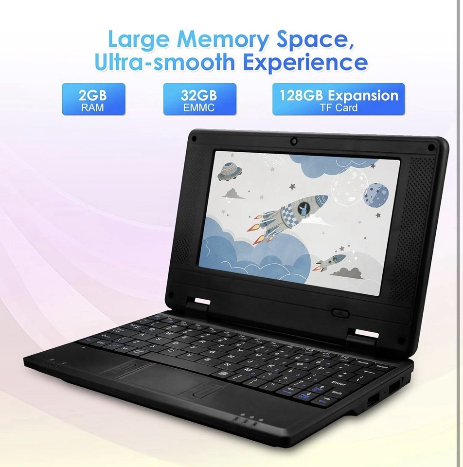 7 Inch Portable Mini Computer Laptop PC Netbook W Camera SD USB Slots ...