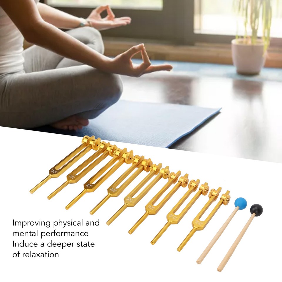 8pcs Tuning Fork Set Aluminum Alloy Tuning Fork 126.22Hz Sound Healing ...