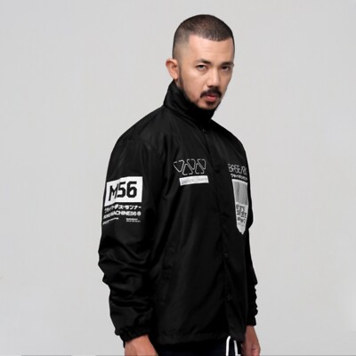 Men's Black Light Weight Parka Jacket Hoodie Machine56 M56/C-TYPE01_BK ...
