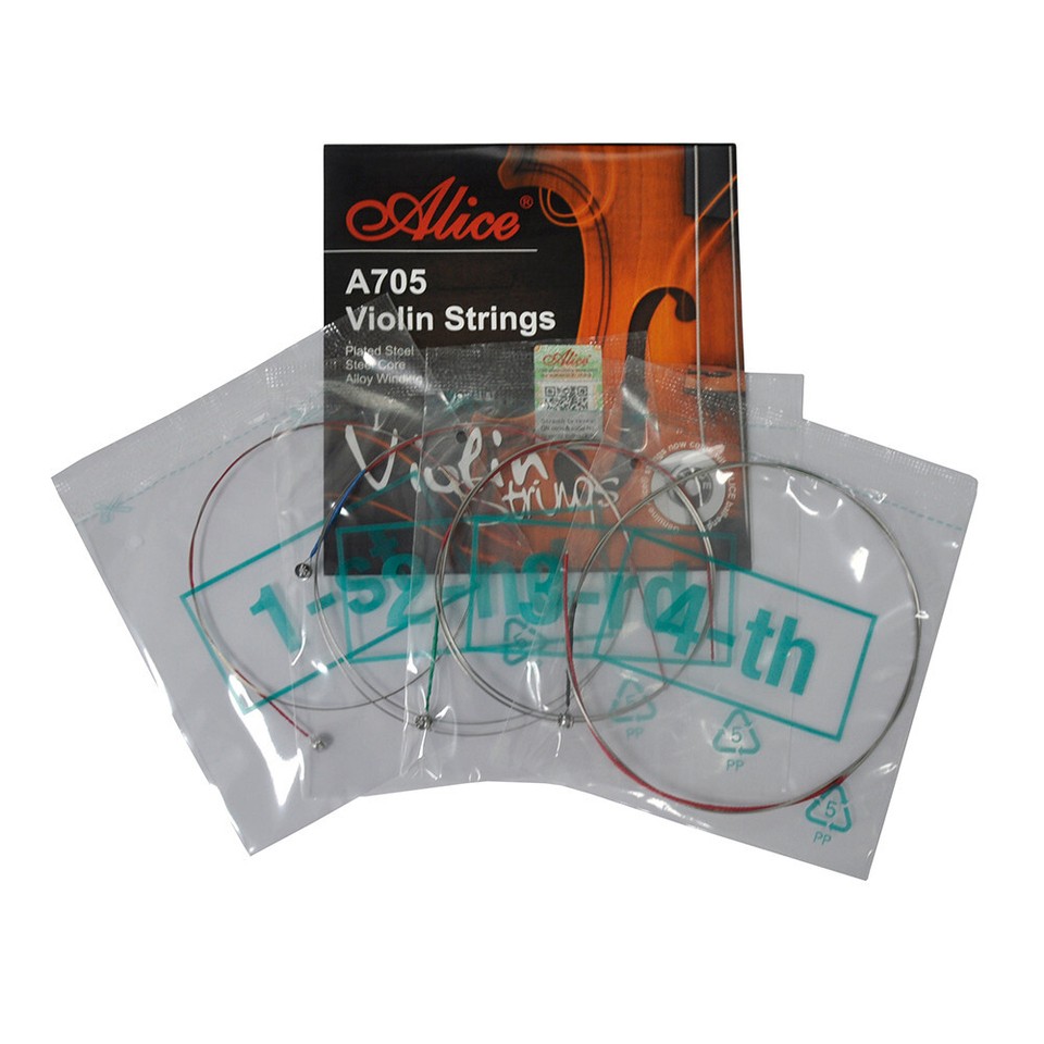 2 Sets of Alice A705 Steel Core Violin Strings 4-string Set E-1 A-2 D-3 ...