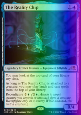 MTG Magic the Gathering The Reality Chip (74/606) Kamigawa Neon Dynasty ...