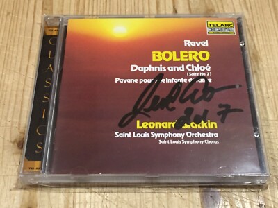 Signed by LEONARD SLATKIN Ravel Bolero Audiophile TELARC CD NEW NEU ...