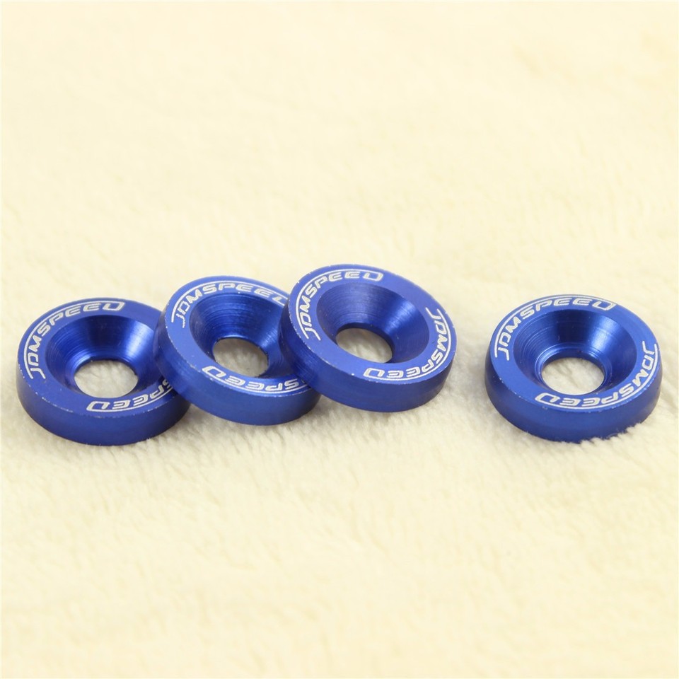 BLUE JDMSPEED FOR CNC BILLET 3/4" HOOD VENT SPACER RISER KIT + WASHERS + BOLTS | eBay