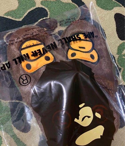 A BATHING APE Baby Milo Slippers L Size Indoor Shoes BAPE Japan ...