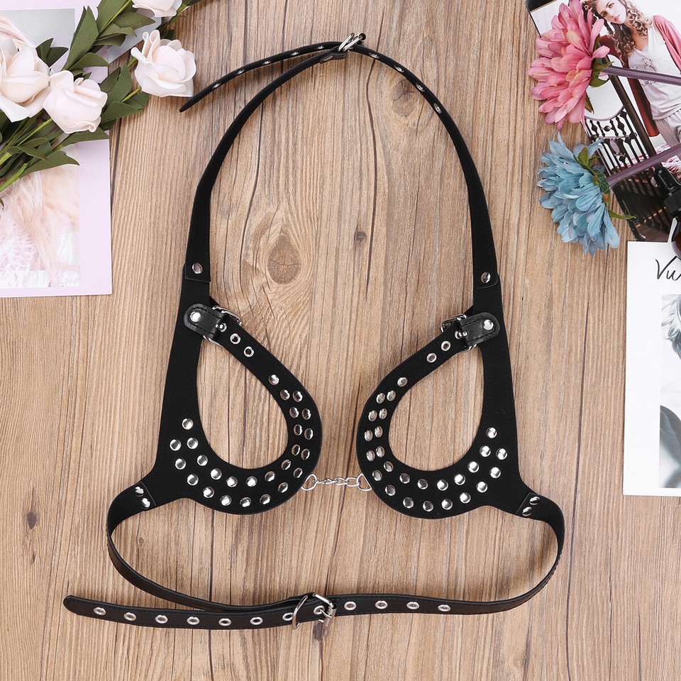 Women Adjustable Leather Harness Bra Body Chest Cage Belt Strap ...