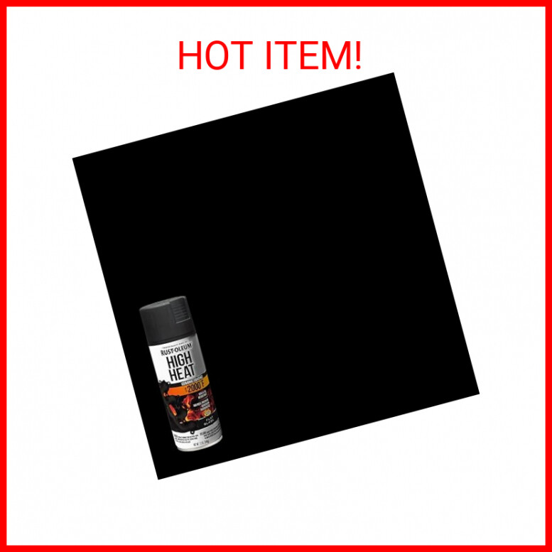 Rust-Oleum 248903 2000 Degree, Flat Black Automotive High Heat Spray ...