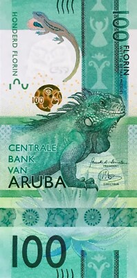 2019 Aruba Aruban Banknote 100 Florin. One Hundred Aruban Florin ...