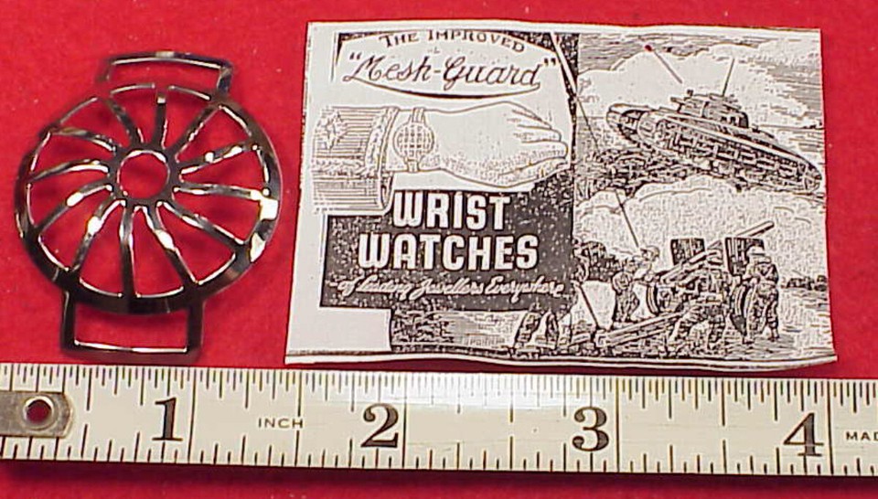 Wristwatch Military Stone Shrapnel Guard GRILL Reproduction 33mm Across ...