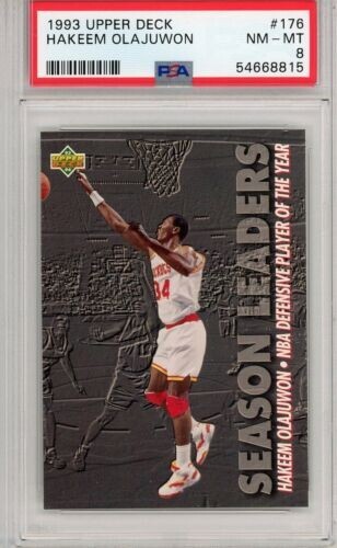 1993-94 Upper Deck Hakeem Olajuwon Season Leaders PSA 8 card 176 ...