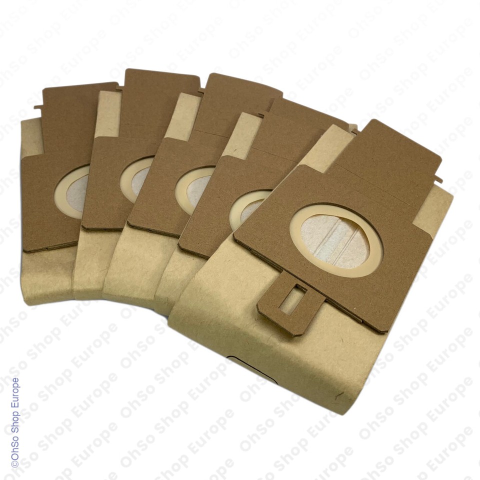 5 x HOOVER Vacuum Cleaner Bags H20 Type To Fit PUREPOWER, U3268, U3330 ...