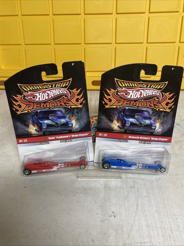 Hot Wheels Drag Strip Demons Snake & Mongoose Wedge Dragsters Real ...