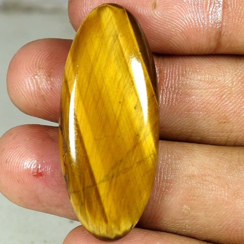 36.10Cts Natural Chatoyant Golden Tiger Eye Oval Cab Loose Gemstones ...