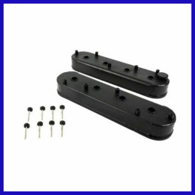 BLACK FABRICATED ROCKER COVERS ALUMINIUM LS1 LS2 LS6 LS7 COMMODORE ...