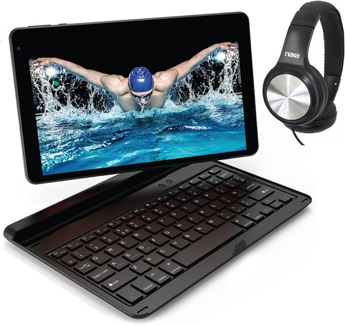 NAXA NID-1070BLACK 2-in-1 10.1" Core Tablet w/Android 11 & Bluetooth ...