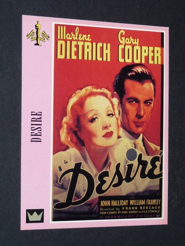 DUE EMME CARD 1996 CINEMA FILM #127 DESIRE BORZAGE GARY COOPER DIETRICH ...