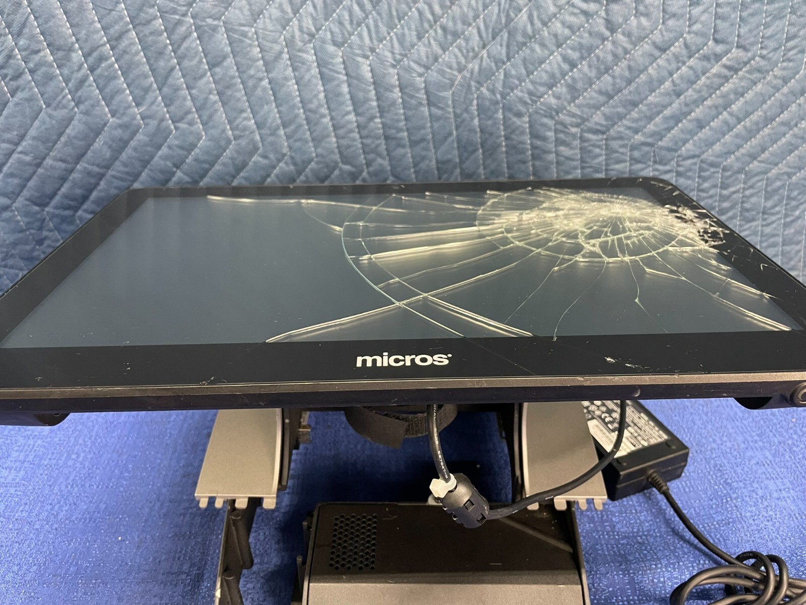 Micros POS Touchscreen Display with Stand, Adapter, & LCD Rear Display ...