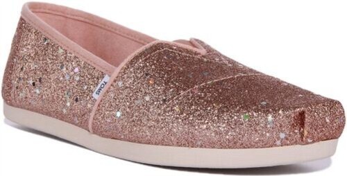 Toms Alpargata Womens Cosmic Glitter Pink Gold Sneakers Size UK 3-8 | eBay