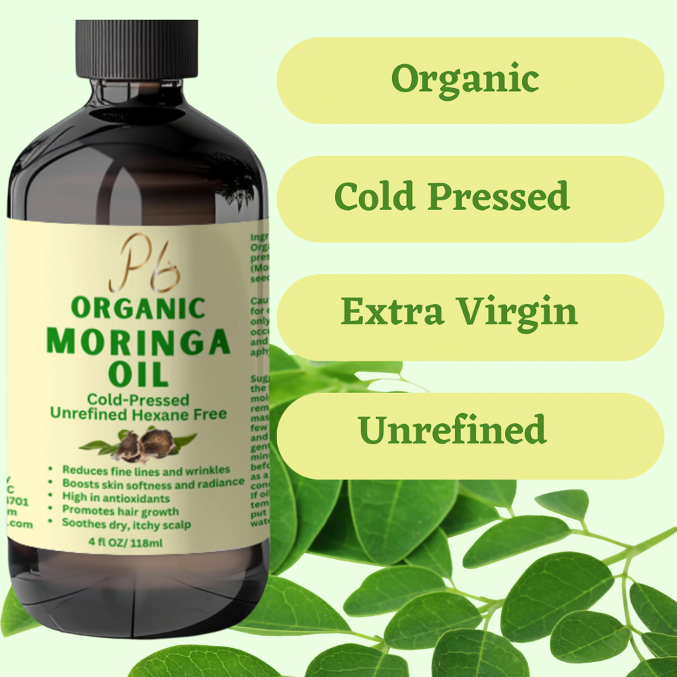 Organic Cold-Pressed Moringa Oil for Skin, Hair & Body - Anti-Aging ...