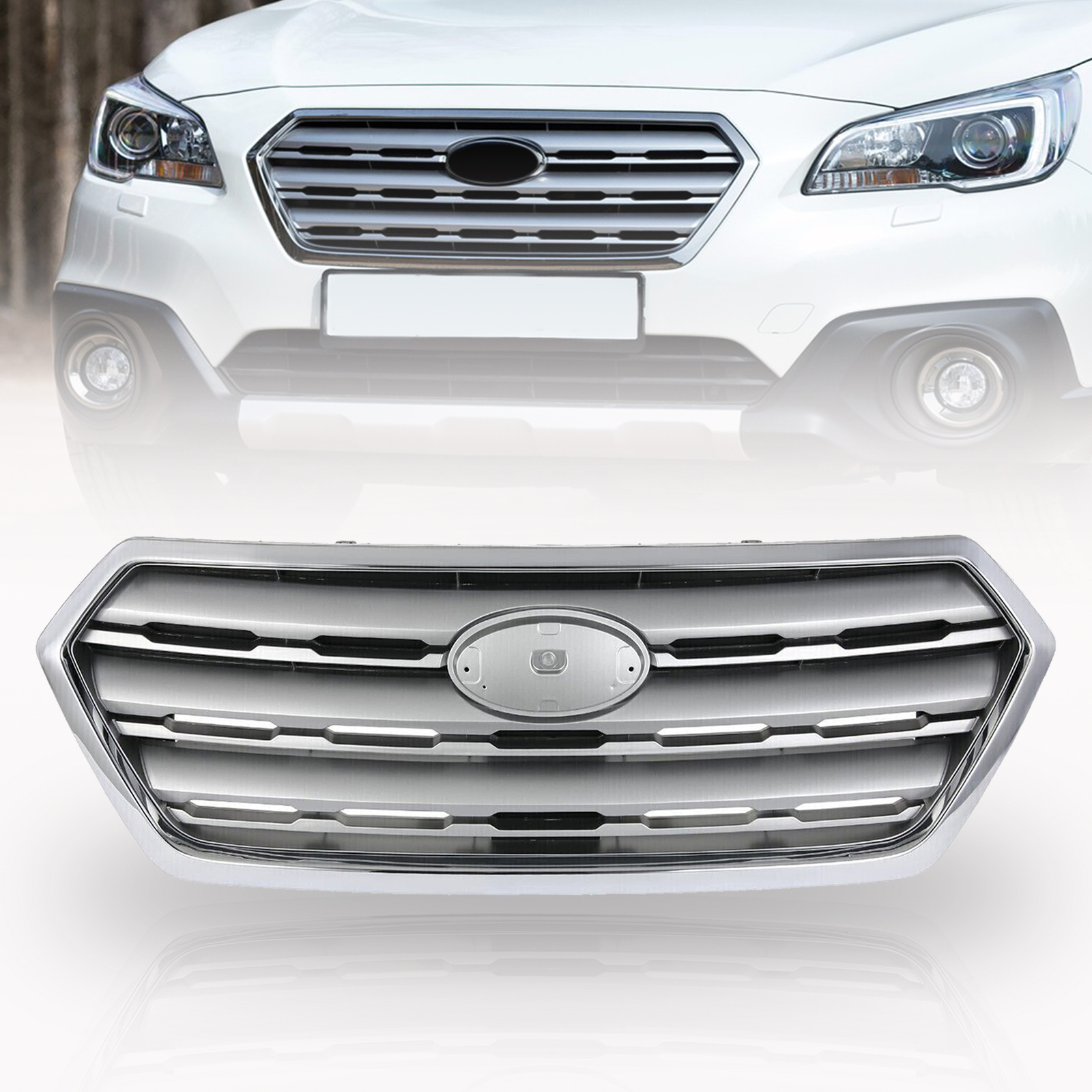 For 2015-17 Subaru Outback Front Bumper Grill Grille Chrome Plastic | eBay