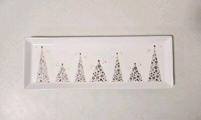 Food Network Linzer "Holiday Tree" 15" Rectangle Serving Platter ...
