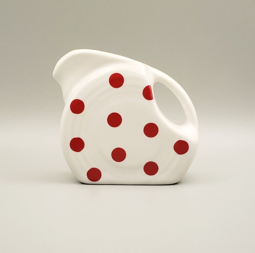 Fiesta White with Scarlet Dots - HLCCA Exclusive Mini Disk Pitcher 1st ...