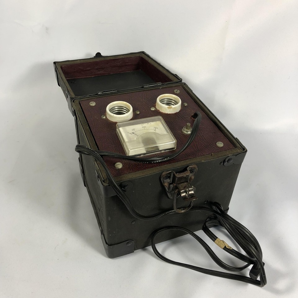 Vintage Shurite AC Volts Model 850 Portable Test Box Dual Lamp Sockets ...